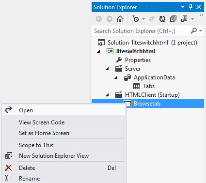 Adding a Tab to a Screen in LightSwitch Visual Studio 2012